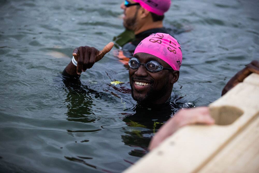 Swimming and cycling duathlon store